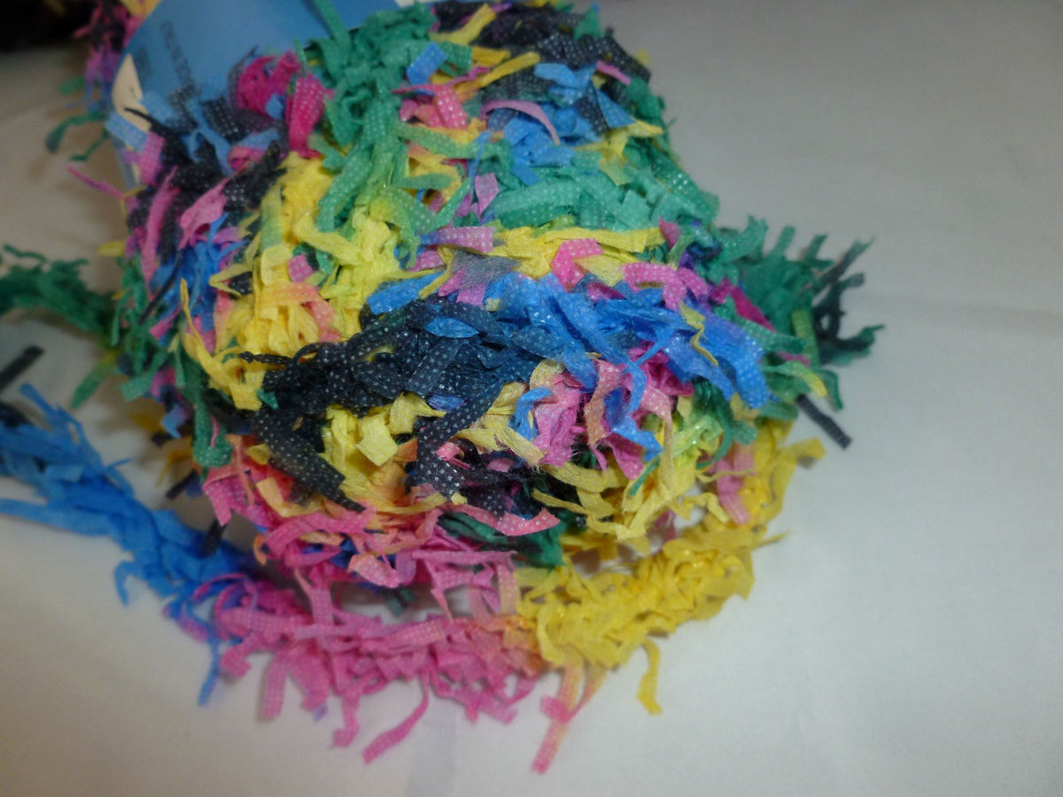 Puff by Knitting Fever Yarn, Ribbon yarn with fiber Confetti | Felted ...